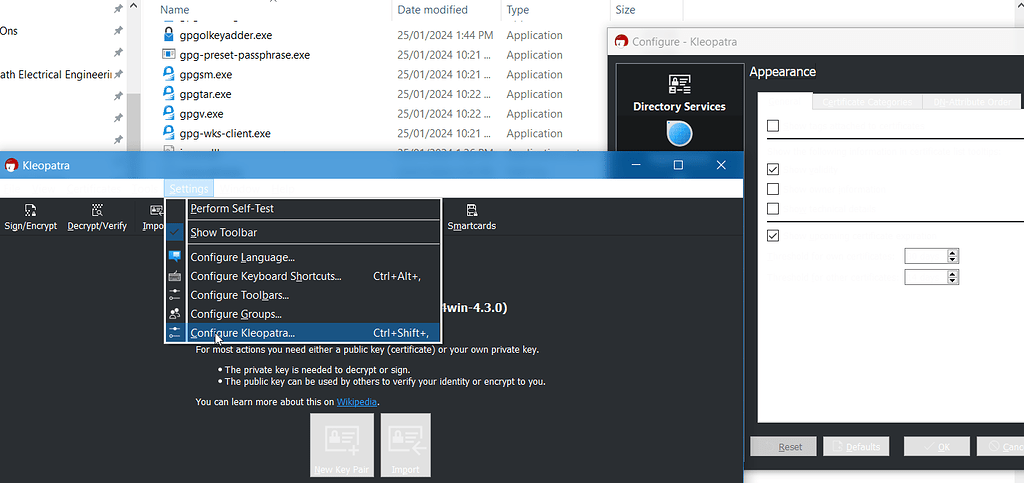 Kleopatra 4.3.0: Dark mode unusable - help-en - GnuPG & Gpg4win Forum